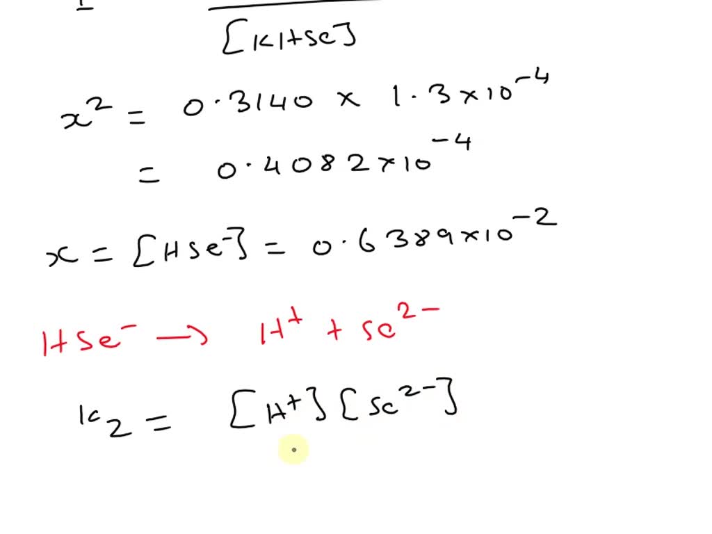 SOLVED: Calculate the pH of a 0.3140 M aqueous solution of potassium hydrogen selenide, KHSe ...