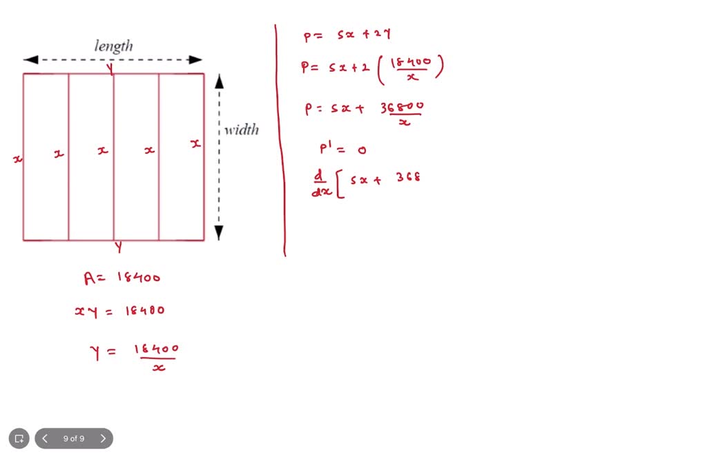 SOLVED: Jamie wants to enclose a rectangular field with four internal ...