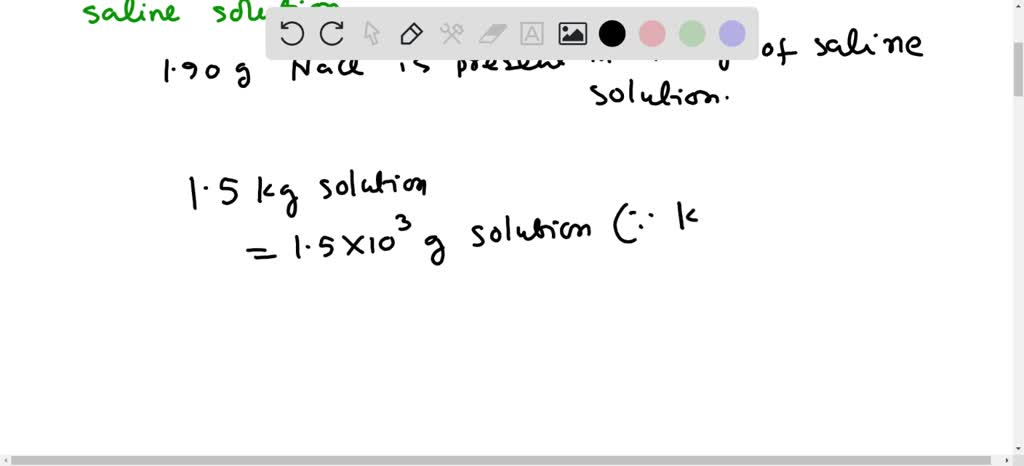 SOLVED: solution of sodium chloride has - mass volume percent of 56.790 With that information ...