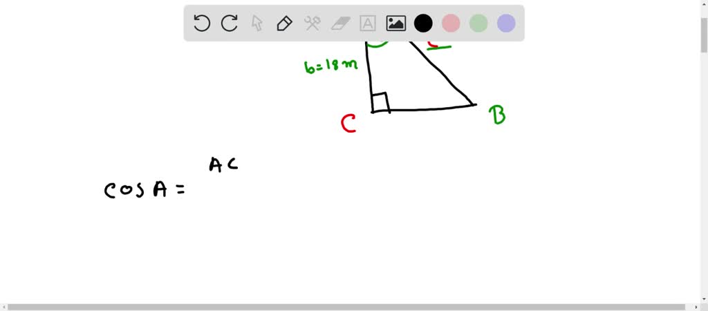 SOLVED: Given right triangle ABC, where side "c" is the hypotenuse, angle A measures 61 degrees ...