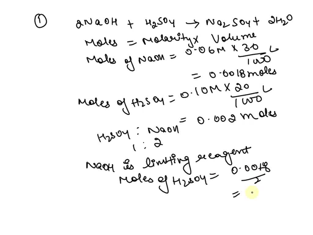 SOLVED: The stoichiometry reaction of NaOH with H2SO3 was investigated by titrating 25.00 mL of ...