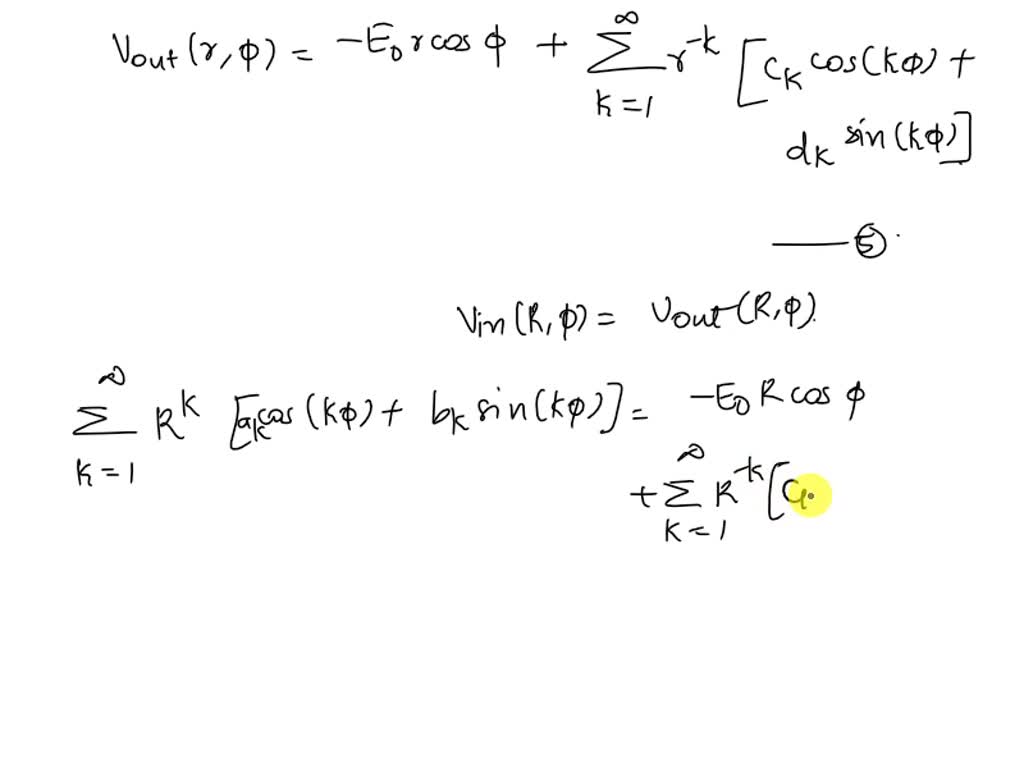 SOLVED: An infinitely long solid cylinder, of radius R, is made of a ...