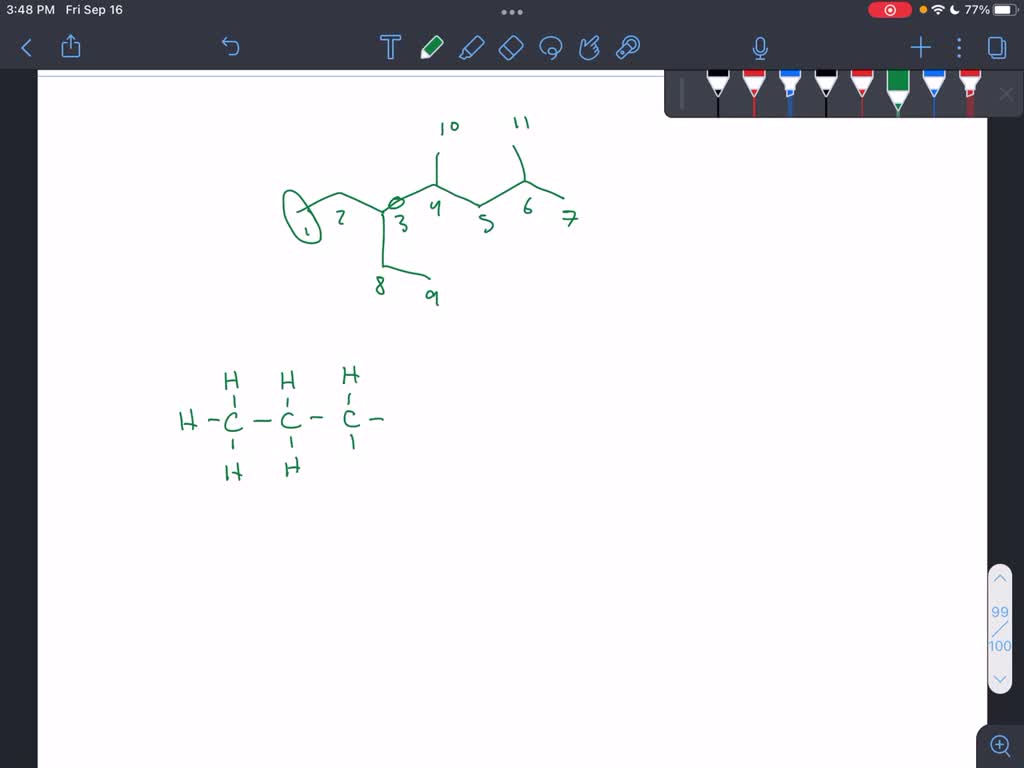 Draw the expanded, or complete, structural formula for the hydrocarbon represented by the line ...