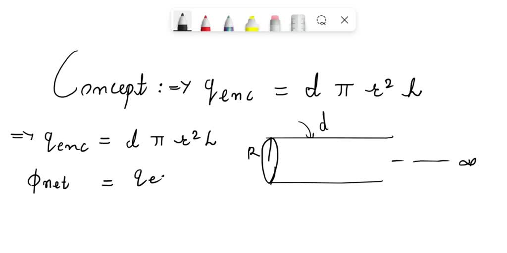 SOLVED: An infinitely long cylinder of radius R carries a uniform ...