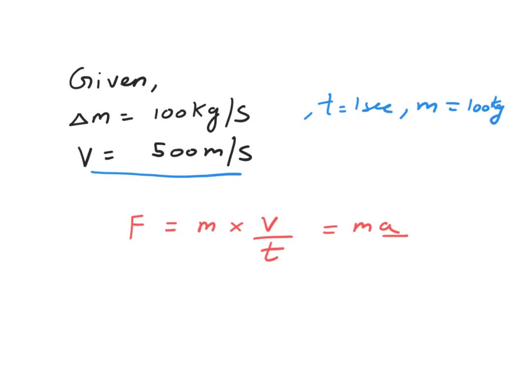 SOLVED: Calculate the propelling force of a jet engine if its takes in ...