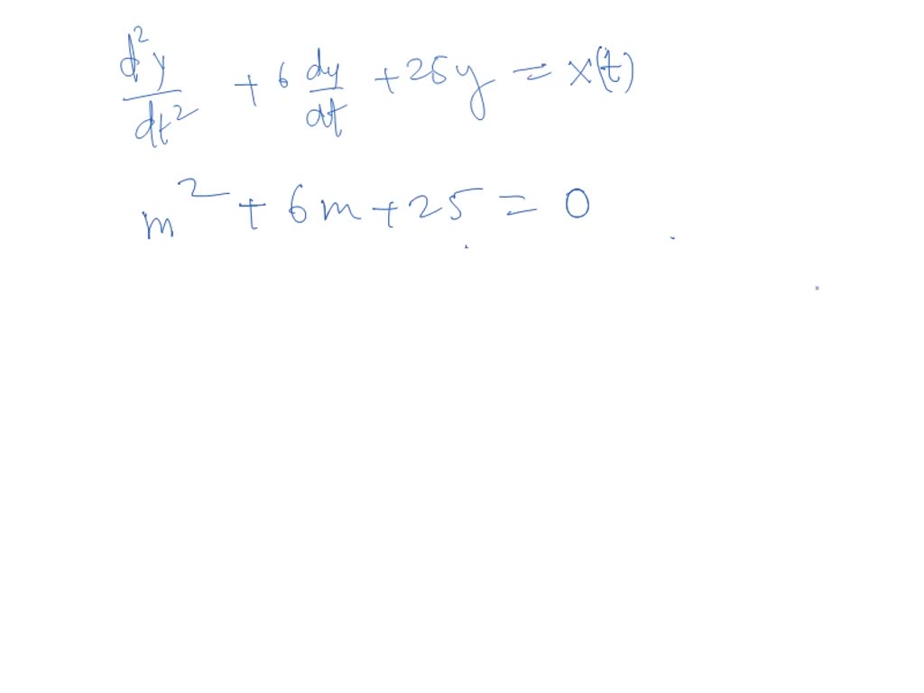 SOLVED: The following equation describes a second-order system: 4y ... SOLVED: The following equation describes a second-order system: 4y ...