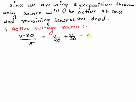 SOLVED: Use the Superposition theorem to find the current (I) in the circuit shown in the figure ...