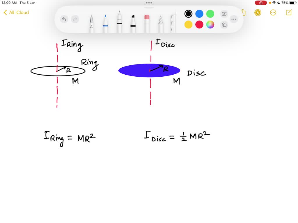 SOLVED: Calculate the ratio of radii of gyration of a circular ring and ...