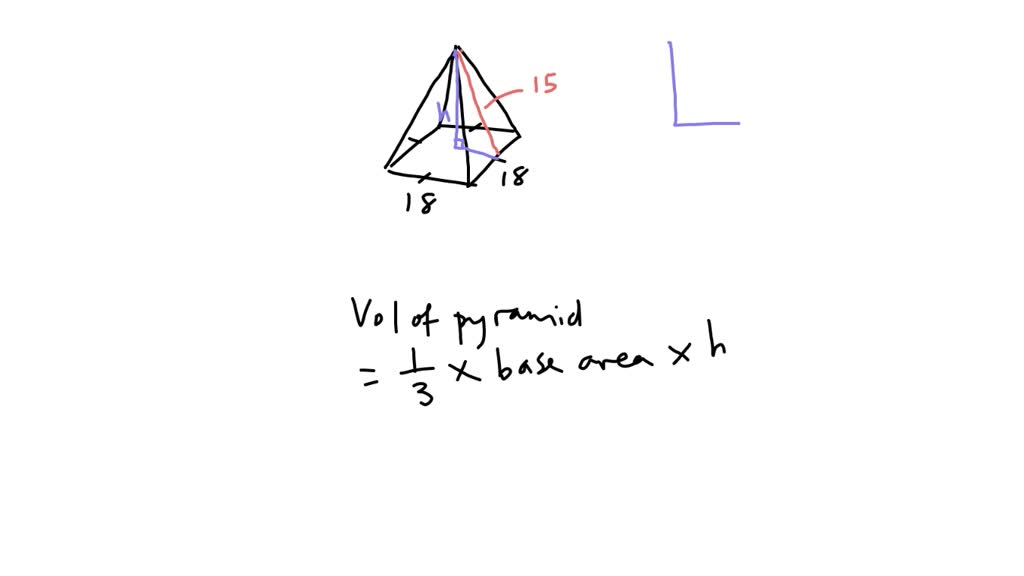 SOLVED: 22 - FInd the volume of a pyramid, in cubic meters, with a ...