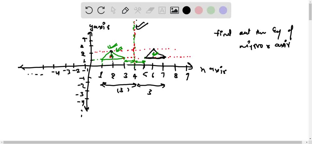 SOLVED: Question 8: Using the right diagram, draw the image of triangle ...