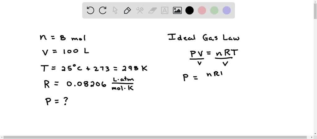 8 mol of nitrogen gas is in a 100 L fixed cylinder at 25Â°C. What is ...