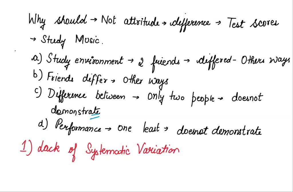 SOLVED: Q1.1. Why should your friend NOT attribute the difference in ...