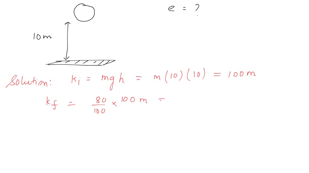 SOLVED: A body falling from a height of 10m rebounds from hard floor ...