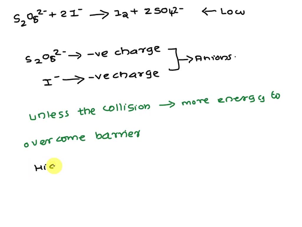 SOLVED: Generally, reactions of ions in solution tend to be fast ...