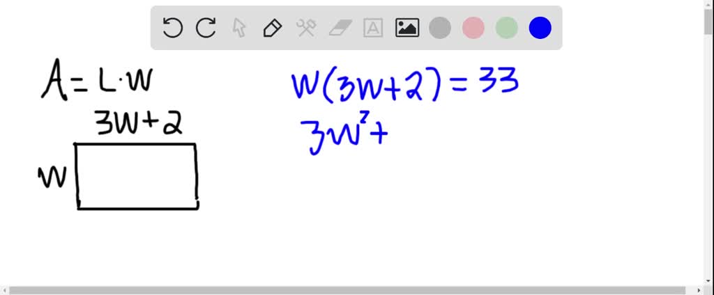 SOLVED: The rectangle is 2 inches longer than thrice its width. The ...