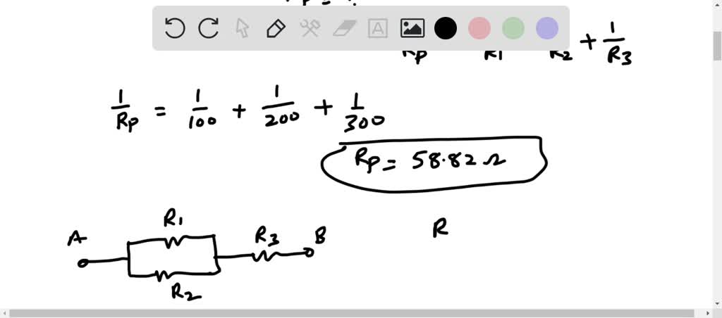 SOLVED: Q2: Change R2 from 400 to 500 ohms and re-run your program, then calculate RTOTAL by ...
