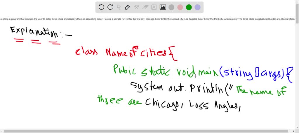 SOLVED: 5. (Order three cities) Write a program that prompts the user ...