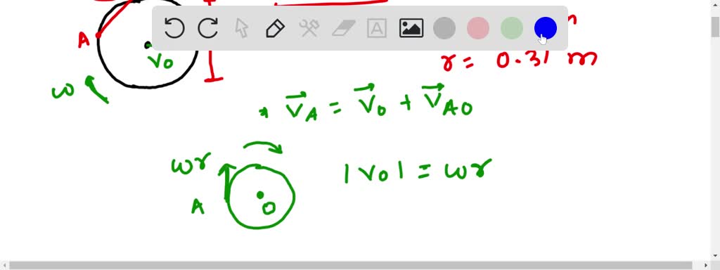 SOLVED: '05: The magnitude of the absolute velocity point A on the ...