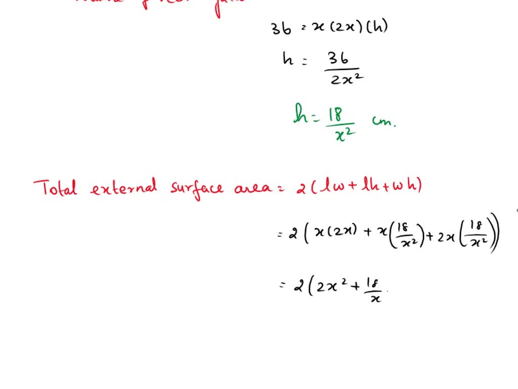 SOLVED: rectangular box of height An open horizontal rectangular base h ...