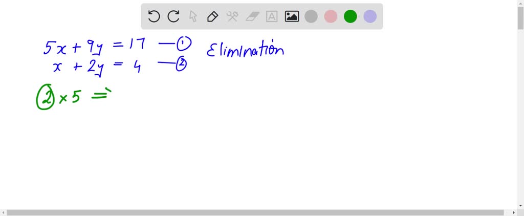 Solved A System Of Equations Is Shown 4x 3y 17 3x 4y 6 What