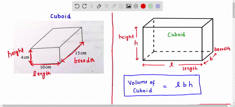 Here is a cuboid. 4 cm 10 cm 15 cm Work out the volume of...