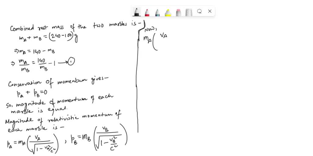 SOLVED: Two marbles with different masses compress opposite ends of a ...