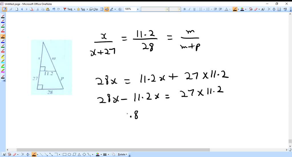 SOLVED: 'Examine the diagram at right. The smaller triangle (inside of the larger triangle) is ...