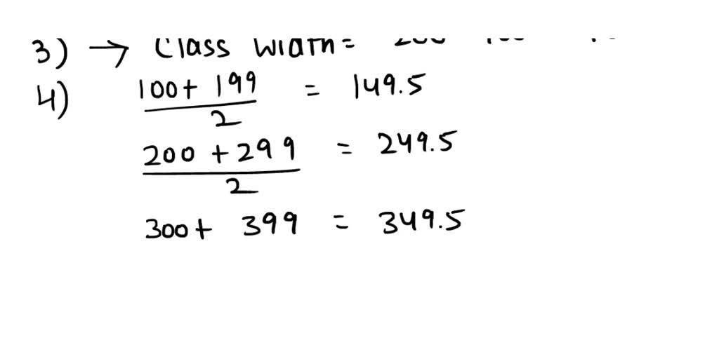 Solved Parts Of A Frequency Table Identify The Lower Class Limits Upper Class Limits Class