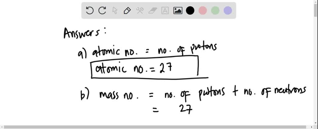 SOLVED: A particular atom has 27 protons and 33 neutrons. What are the ...