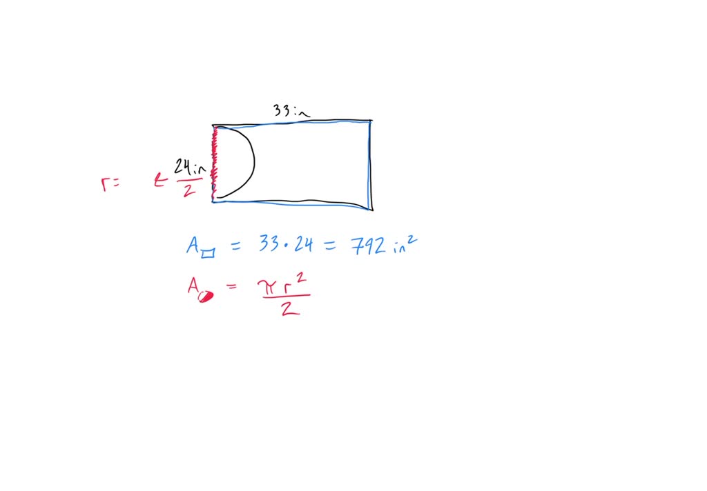 SOLVED: A rectangular paperboard measuring 33 inches long and 24 inches ...