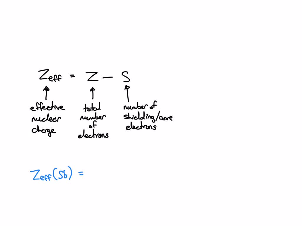 SOLVED: What is the zeff( effictive nuclear charge) of Sb