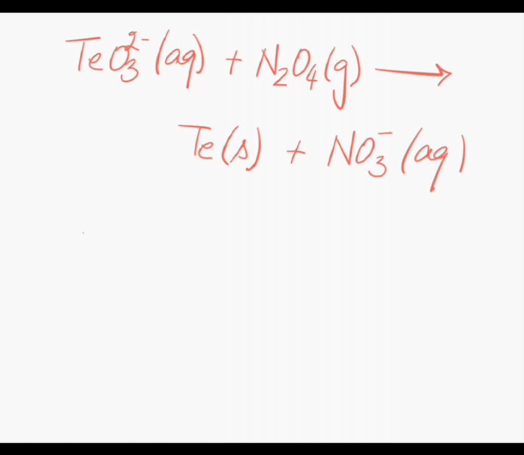 SOLVED: Complete and balance the following redox reaction in acidic ...