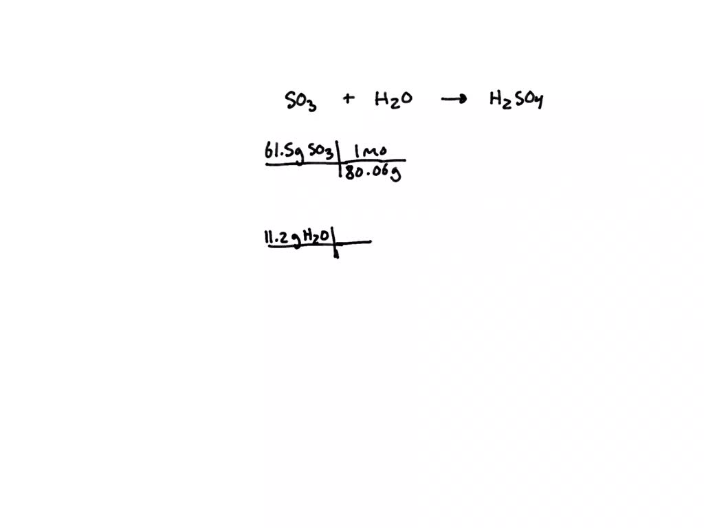 SOLVED: Consider the following reaction between sulfur trioxide and ...