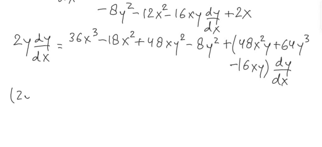SOLVED: Use implicit differentiation to find an equation of the tangent ...
