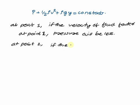 Bernoullis Equation For Pressure Flow Speed And Height In A