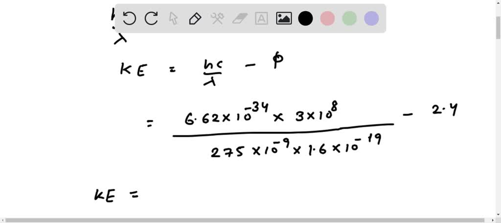 The surface of potassium metal has a work function of 2.40 eV. If ...