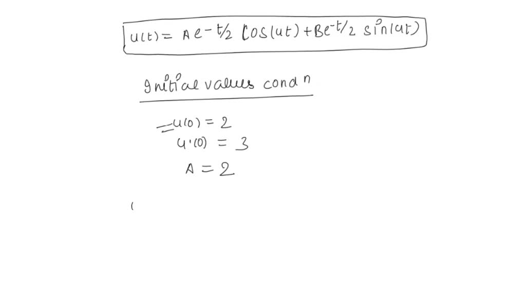 SOLVED: The position of a certain spring-mass system is governed by the ...