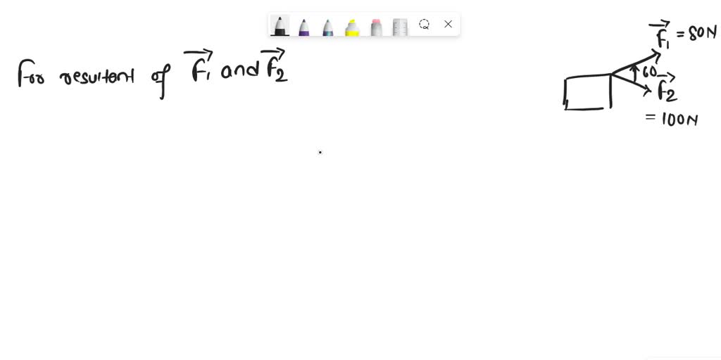 Solved Two Forces Of 80n And 100n Acting At An Angle Of 60° With Each