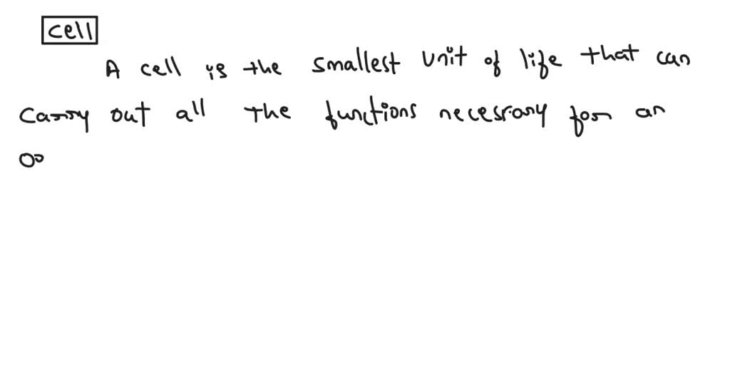 SOLVED: What is the basic unit of structure and function of all living ...