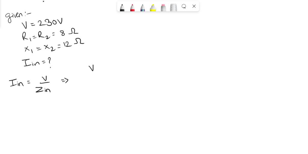 SOLVED: For a 230 V, 1-phase induction motor, the parameters of the ...
