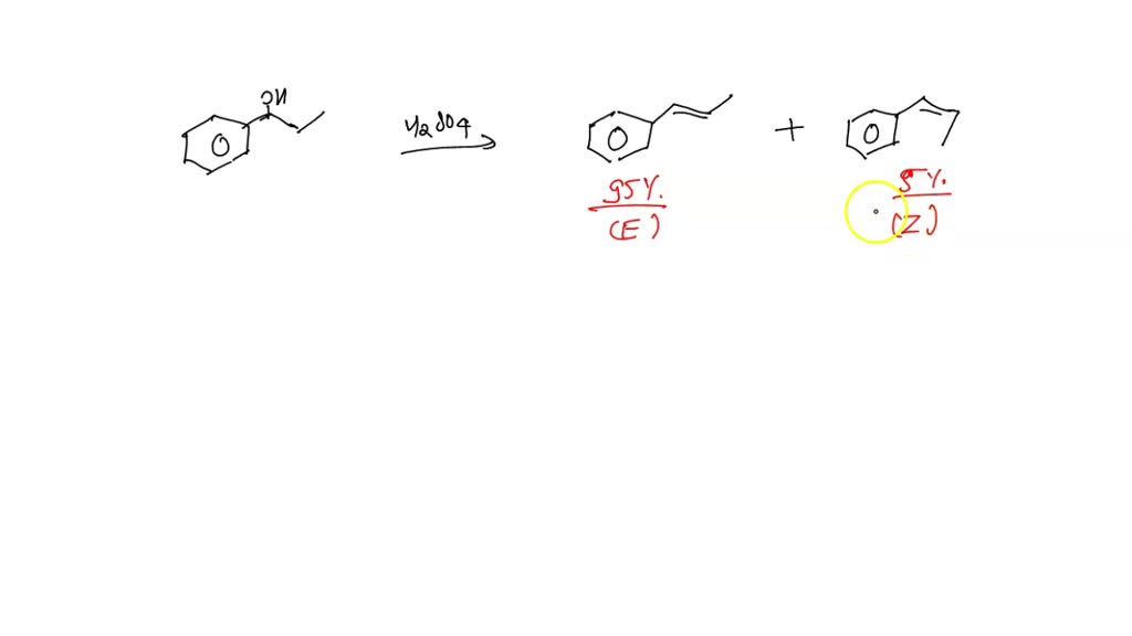SOLVED: The E1 reaction of 1-phenyl-1-propanol is shown below. OH 959 ...