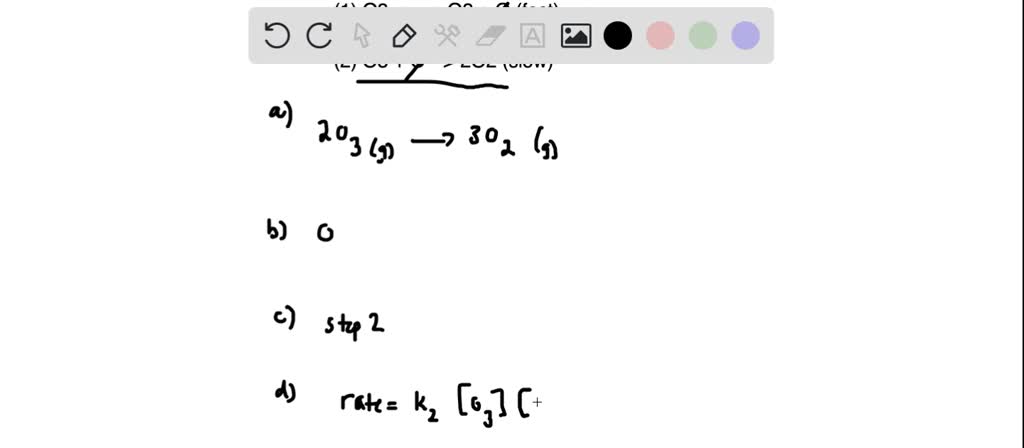 SOLVED: Consider the following mechanism for ozone thermal ...