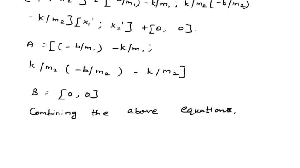 SOLVED: Problem 2. (20 points) Consider the case of the two masses connected as shown in Figure ...
