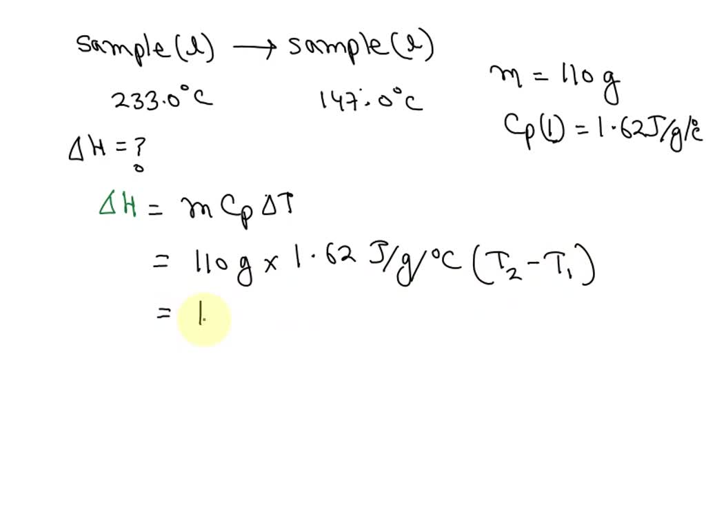SOLVED: A 110.1 gram sample of an unknown substance (MM = 189.50 g/mol ...