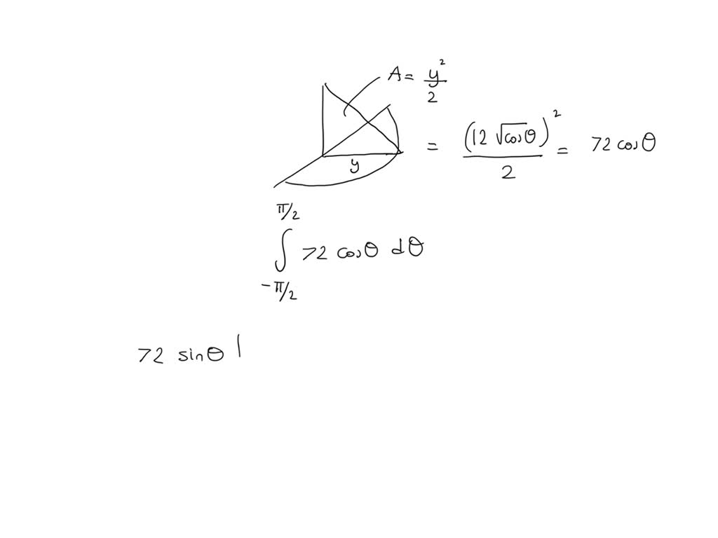 SOLVED: Use the general slicing method to find the volume of the following solid. The solid ...