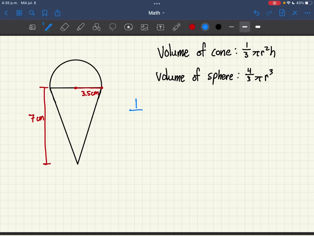 SOLVED: 7. Flnd che ezact volume of the "ice cream cone" D cut from che ...