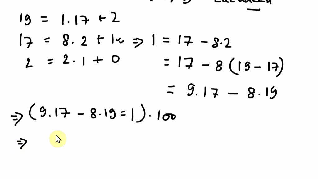 SOLVED: Find a general solution to the linear Diophantine equation 15x ...