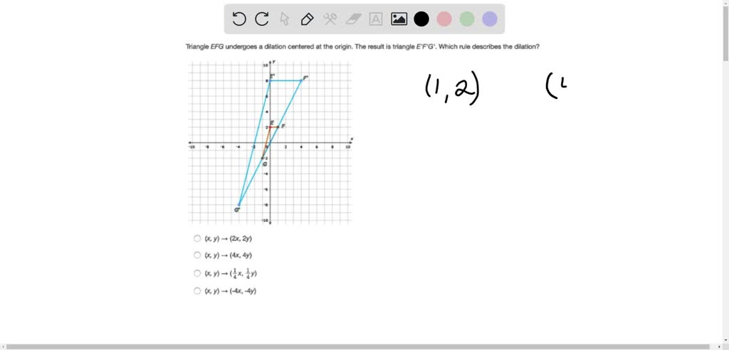 SOLVED: 'Who is correct? A= figure on coordinate plane is dilated using ...