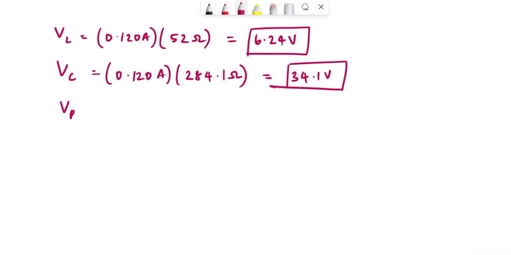 The current in an L-R-C series circuit has an amplitude of 120 A and an angular frequency of 8. ...