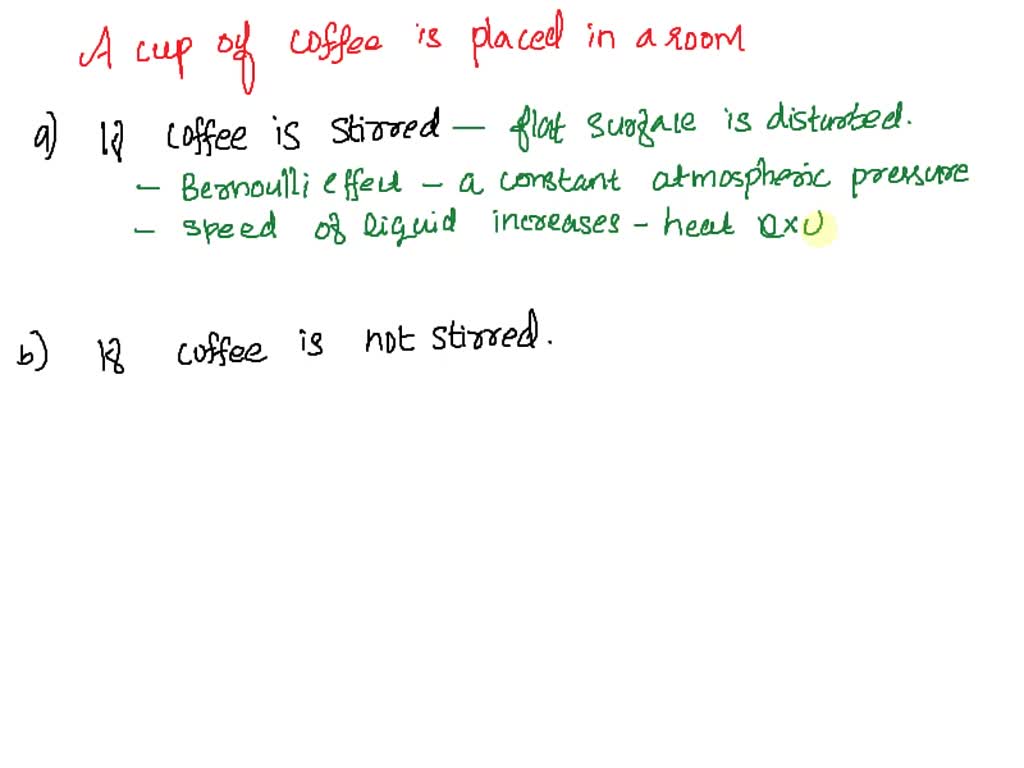 a closed container filled with with hot coffee is in a room whose air and walls are at a fixed ...
